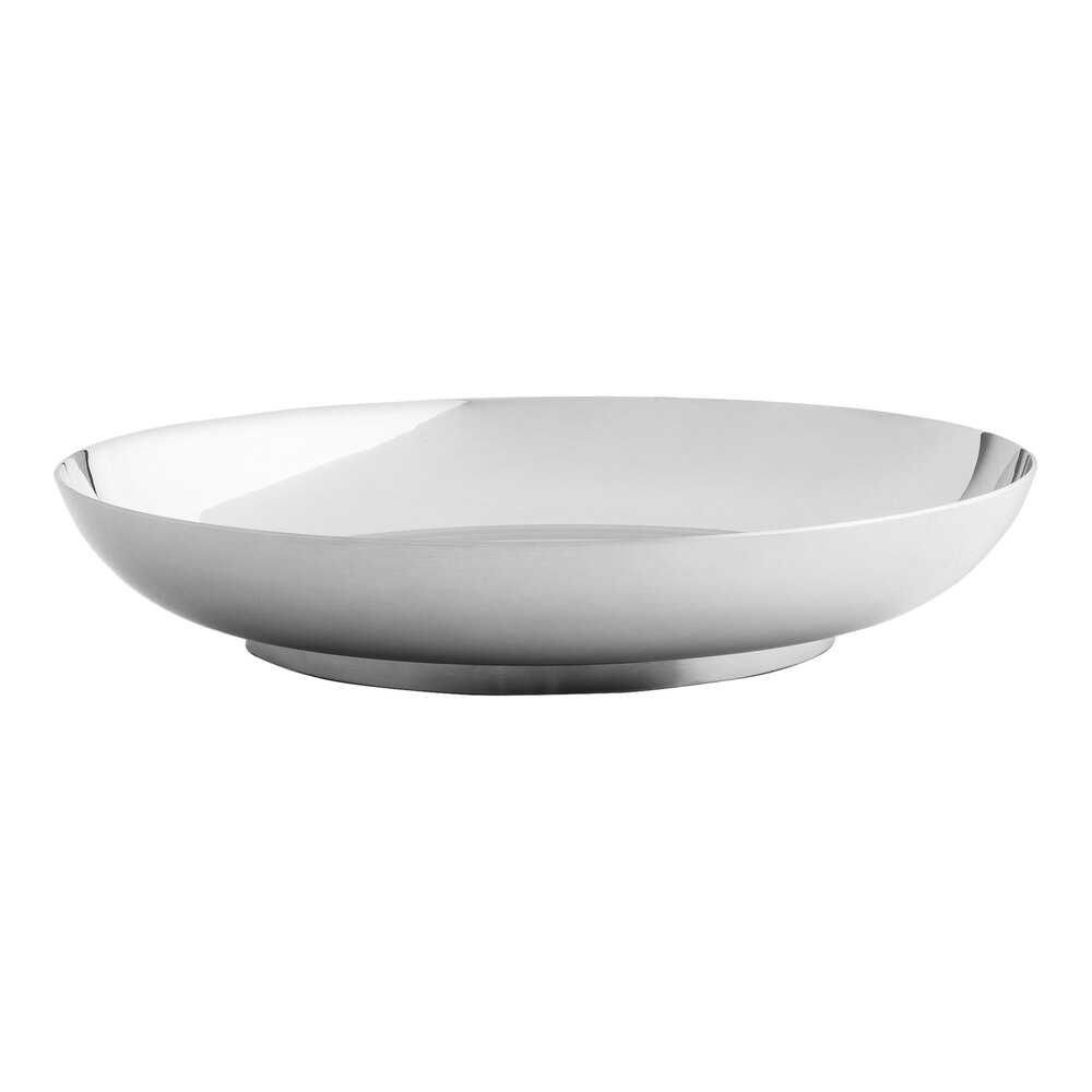 TableCraft 9 3/4" Small Round Stainless Steel Seafood Tray - 6/Case