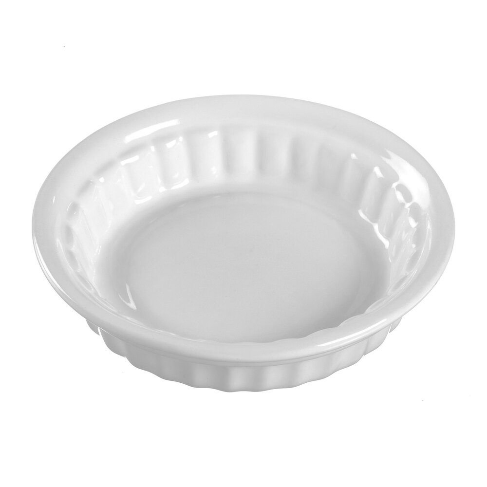 Solia 1.7 oz. Round White Flared Rim Fluted Porcelain Mini Dish - 144/Case