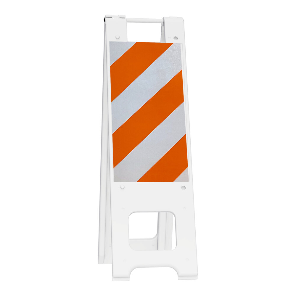 Plasticade® Narrowcade 12" x 24" White Double-Sided A-Frame Sign Stand ...