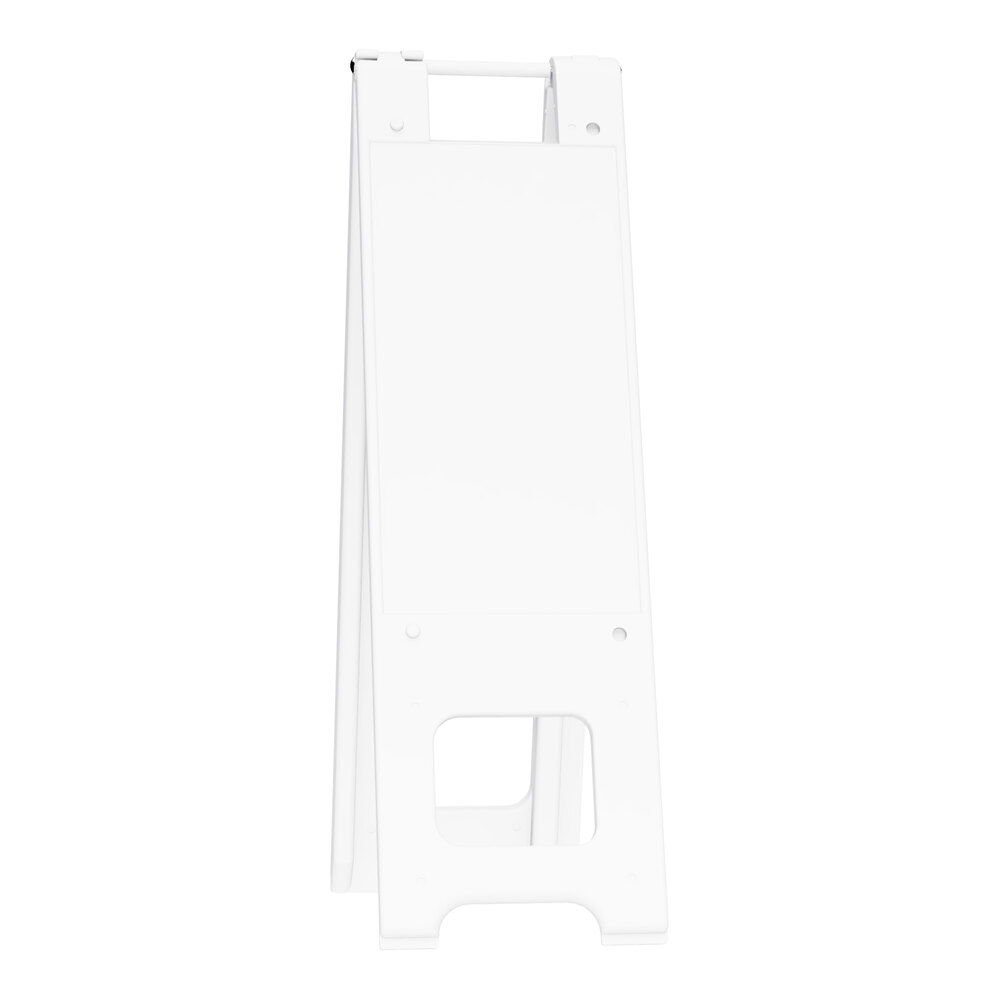 Plasticade® Narrowcade 12" x 24" White Double-Sided A-Frame Sign Stand ...