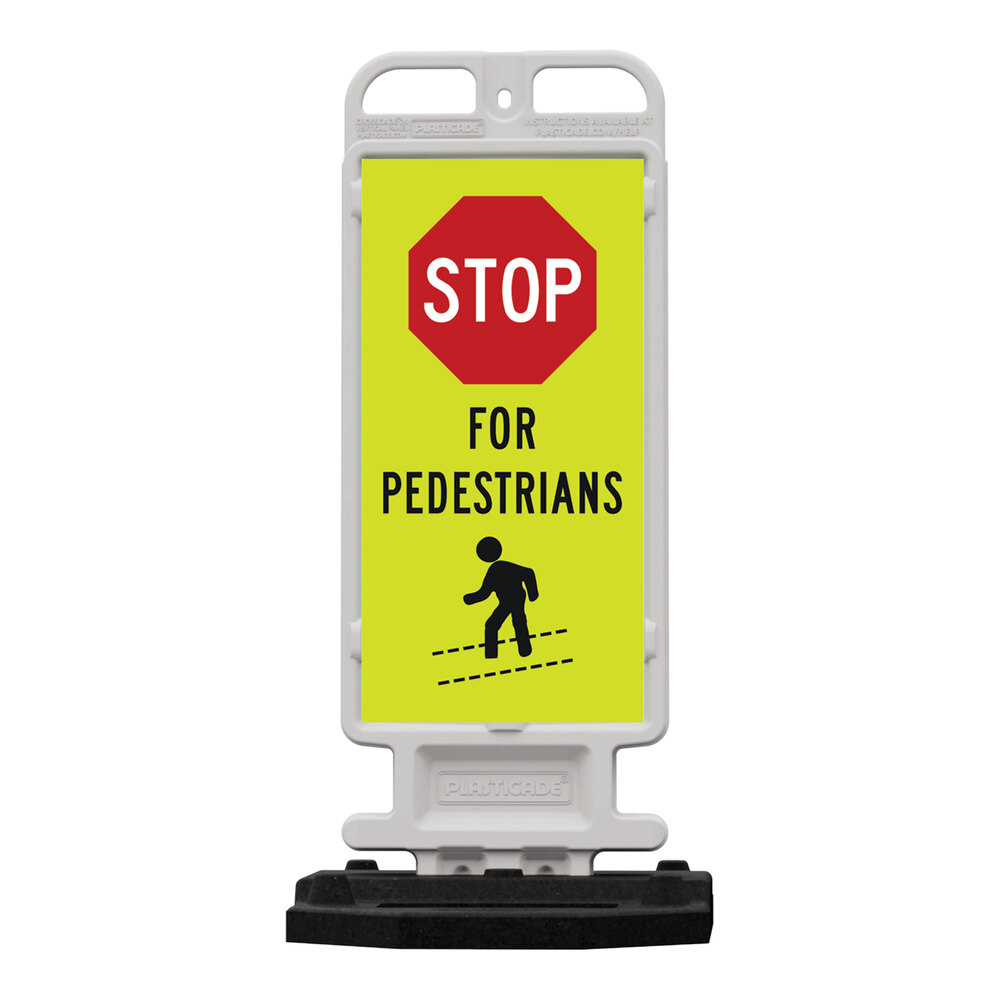 Plasticade® Crosscade 24 12" x 24" Double-Sided Diamond Grade "Stop for ...