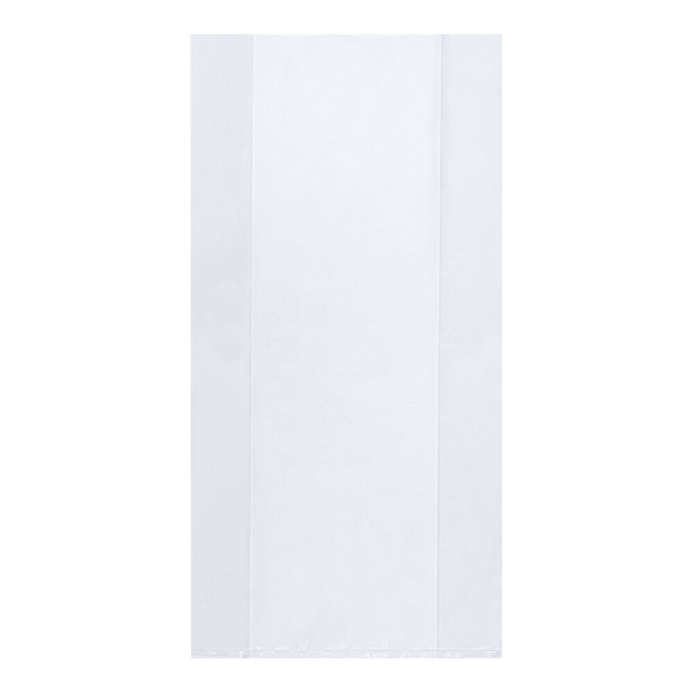 Lavex 12" x 8" x 20" 2 Mil Clear Gusseted Polyethylene Bag - 500/Case
