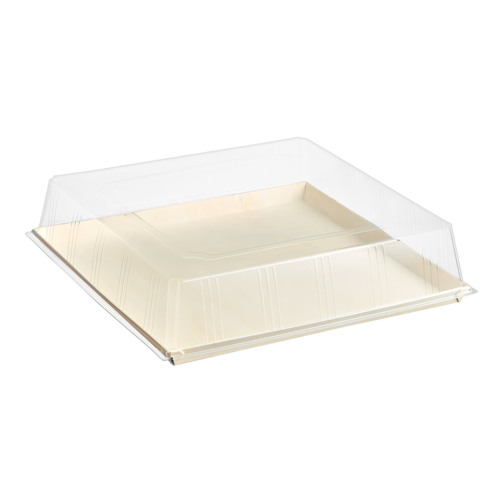 VerTerra 16" x 16" x 3 1/2" RPET Lid for Balsa Wood Tray - 25/Case