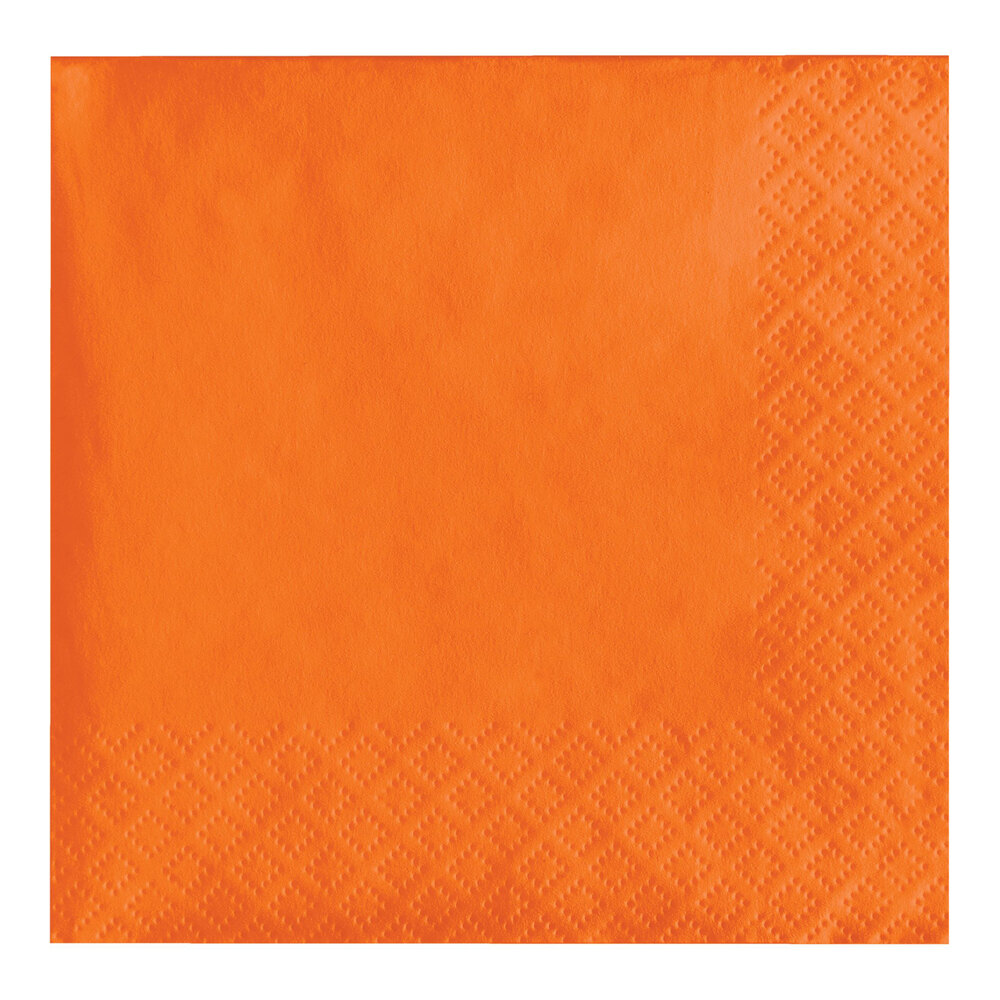 Creative Converting Touch of Color 10" x 10" Sunkissed Orange Square 2 ...