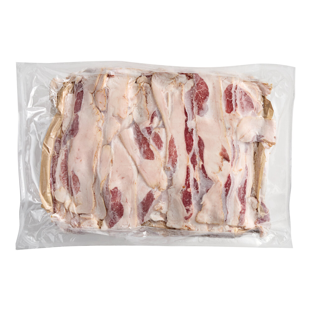 Hatfield Chef Choice 18-22 Count Shingled Lay Flat Sliced Bacon 15 lb.