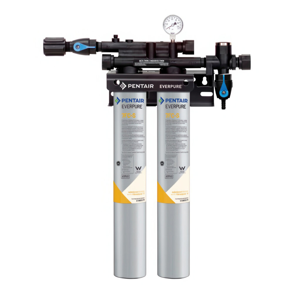 Everpure EV920292 QC7I Twin 7FC-S High-Performance Twin Water Filtration System with Scale ...