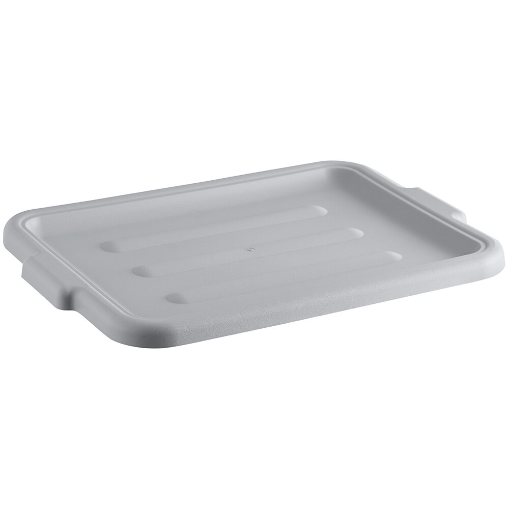 Lavex 20" x 15" Gray Polyethylene Utility Lid - 6/Case