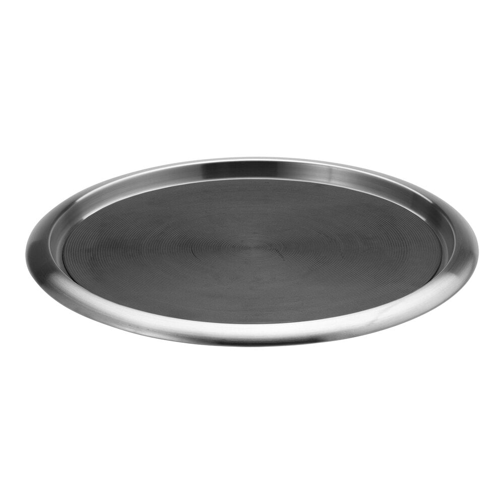 Service Ideas 16" Round Stainless Steel Non-Skid Serving Tray TR1614SR ...