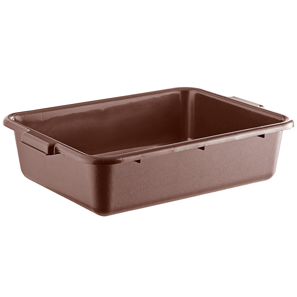 Choice 20" x 15" x 5" Brown Polypropylene Bus Tub - 6/Case