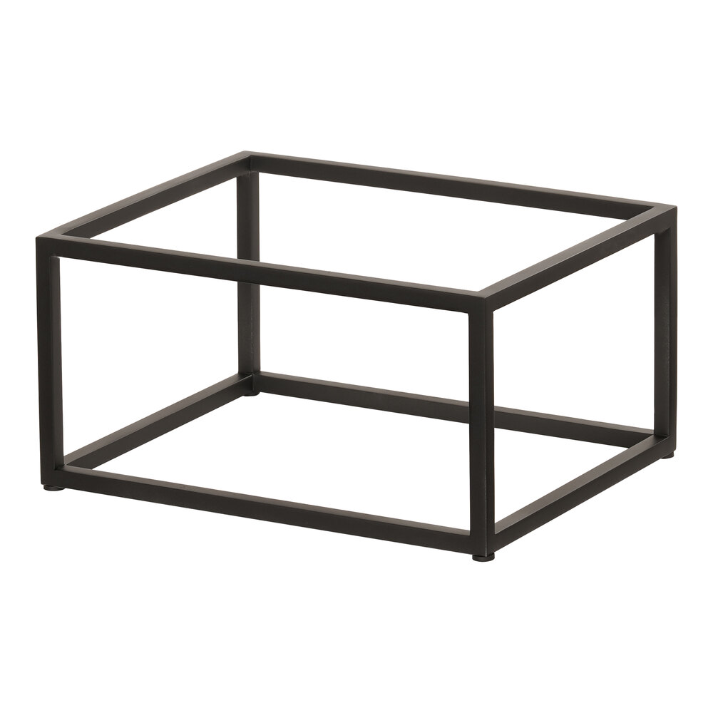 Cal-Mil Milo 12" x 10" x 6" Black Metal Rectangular Display Riser