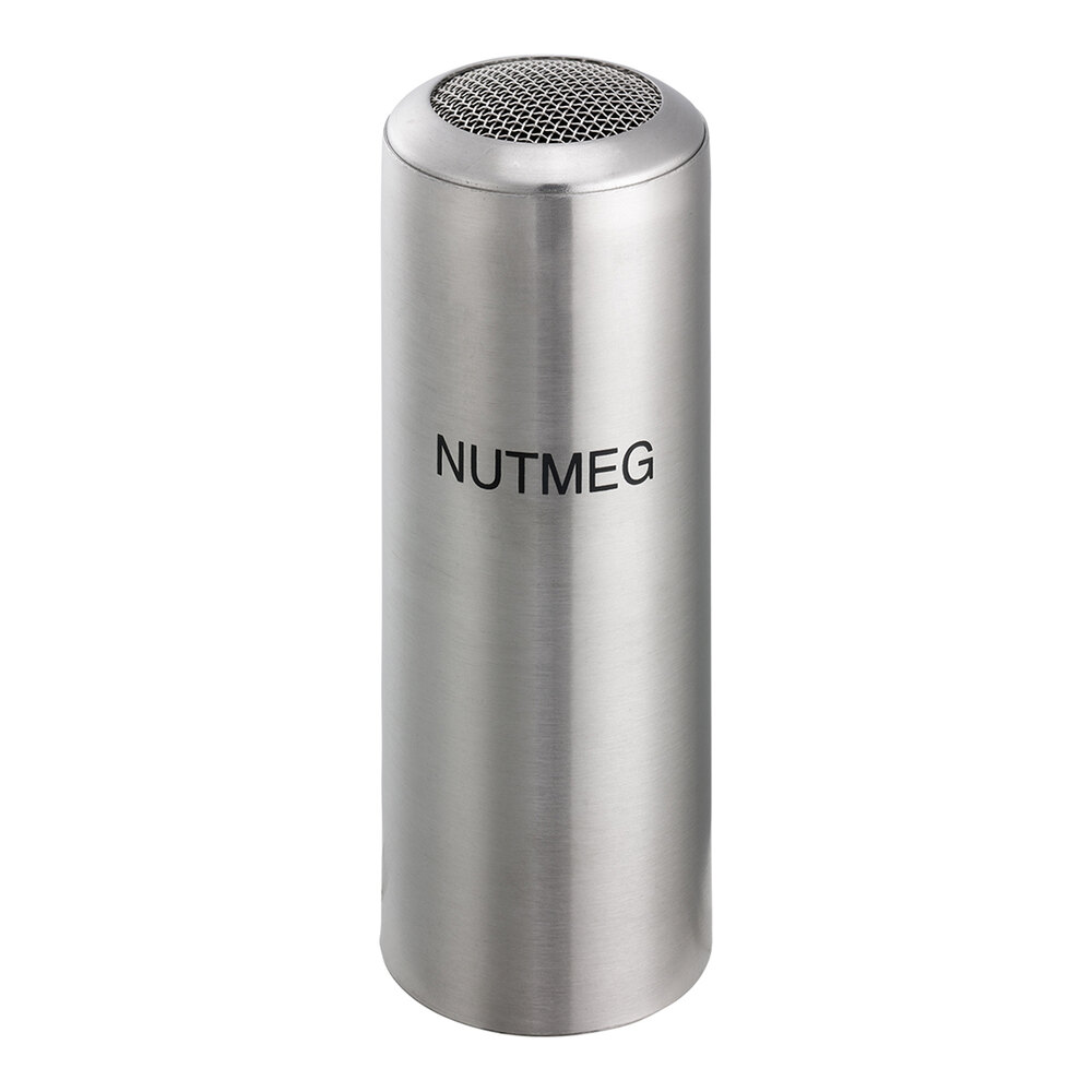 Service Ideas STC 6 oz. "Nutmeg" Round Stainless Steel Shaker with Mesh ...