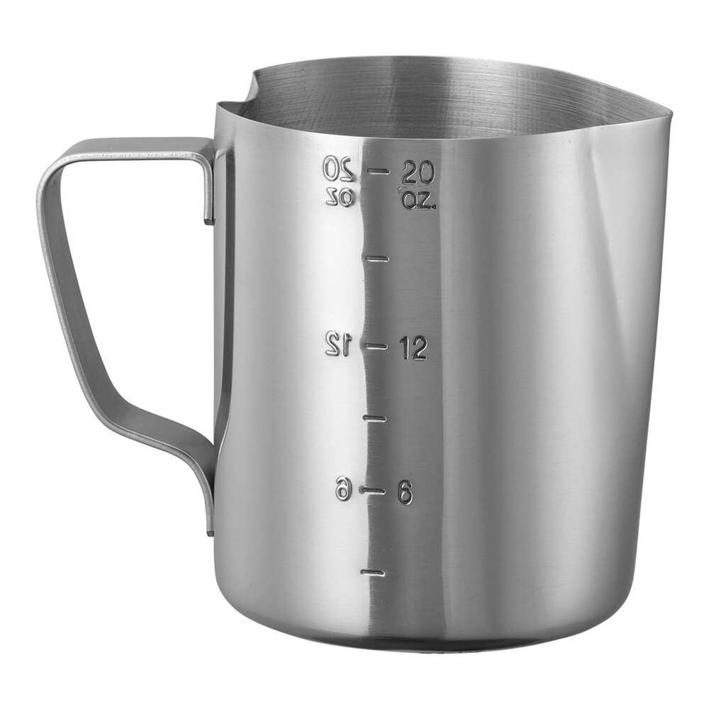 Service Ideas 20 oz. Stainless Steel Frothing Pitcher with Measuring ...