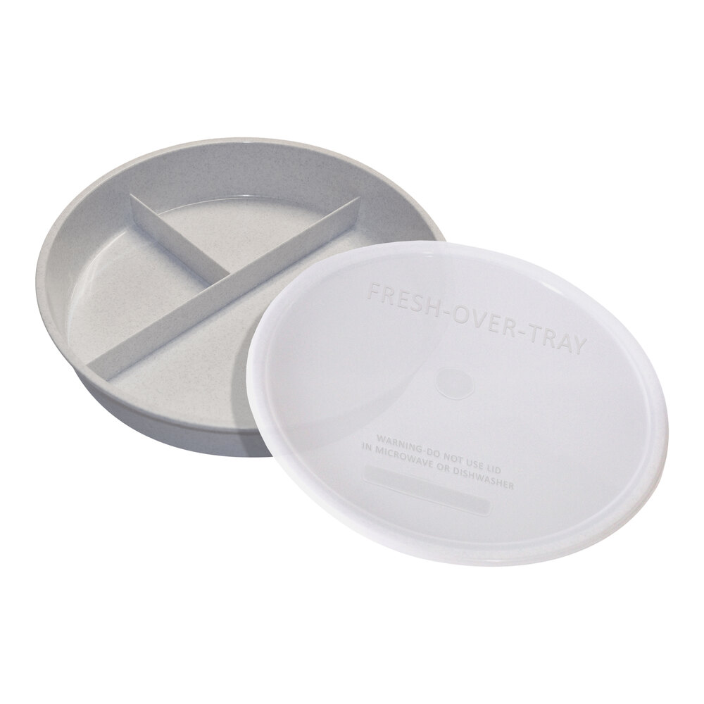 Richardson Products Inc. 10 1/2" Beige Polypropylene 3-Compartment Deep ...