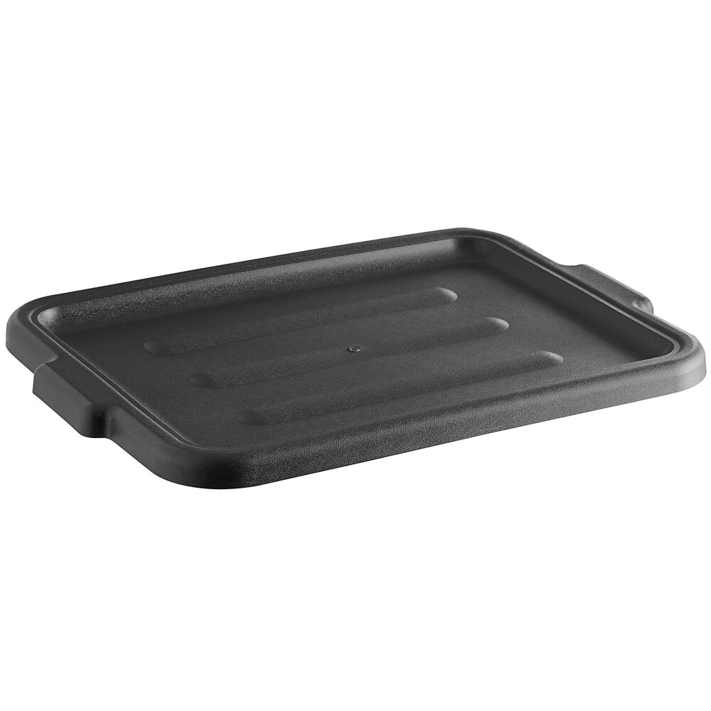 Lavex 20" x 15" Black Polyethylene Utility Lid - 6/Case