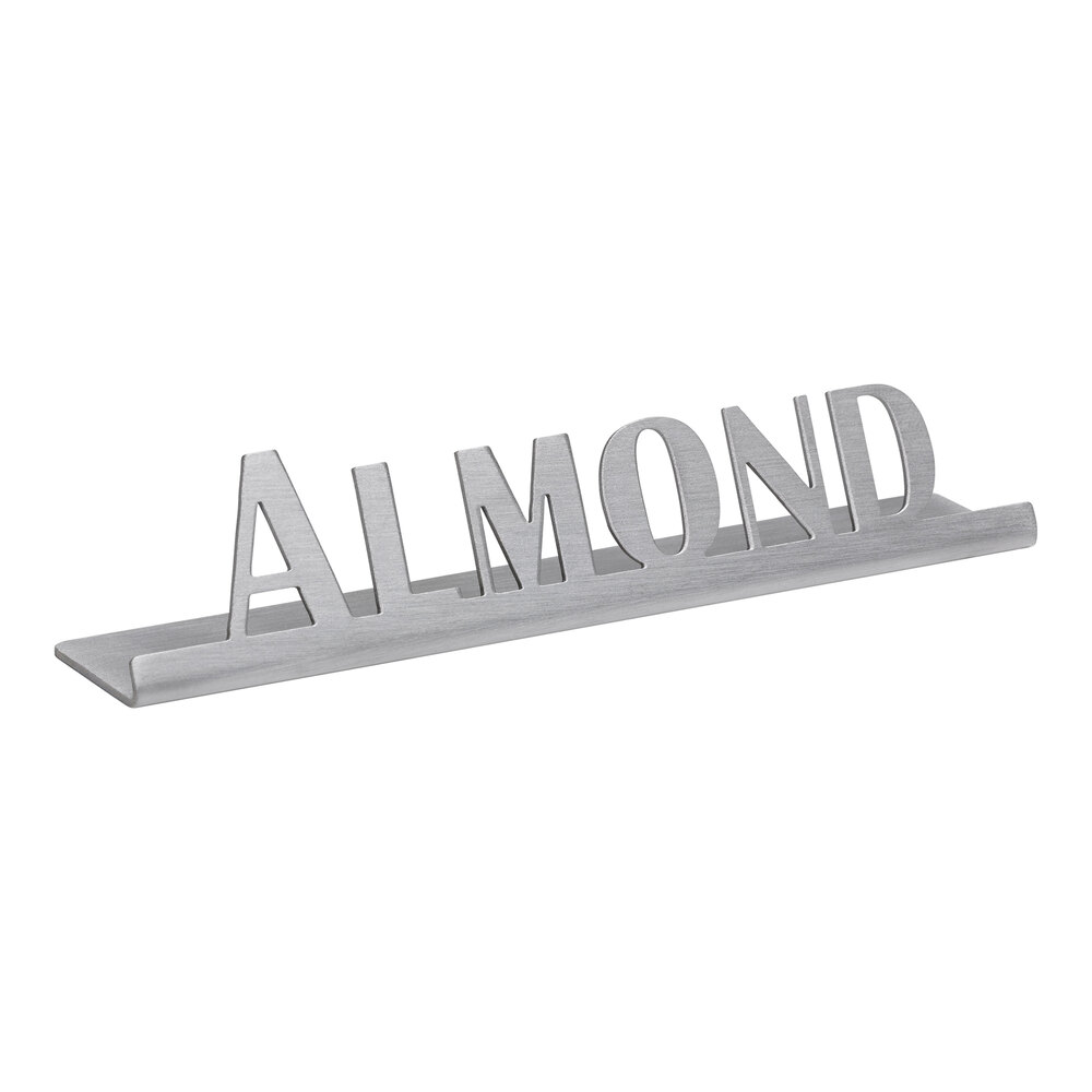 Service Ideas 6 3/8" x 1" x 1" Brushed Stainless Steel "Almond ...