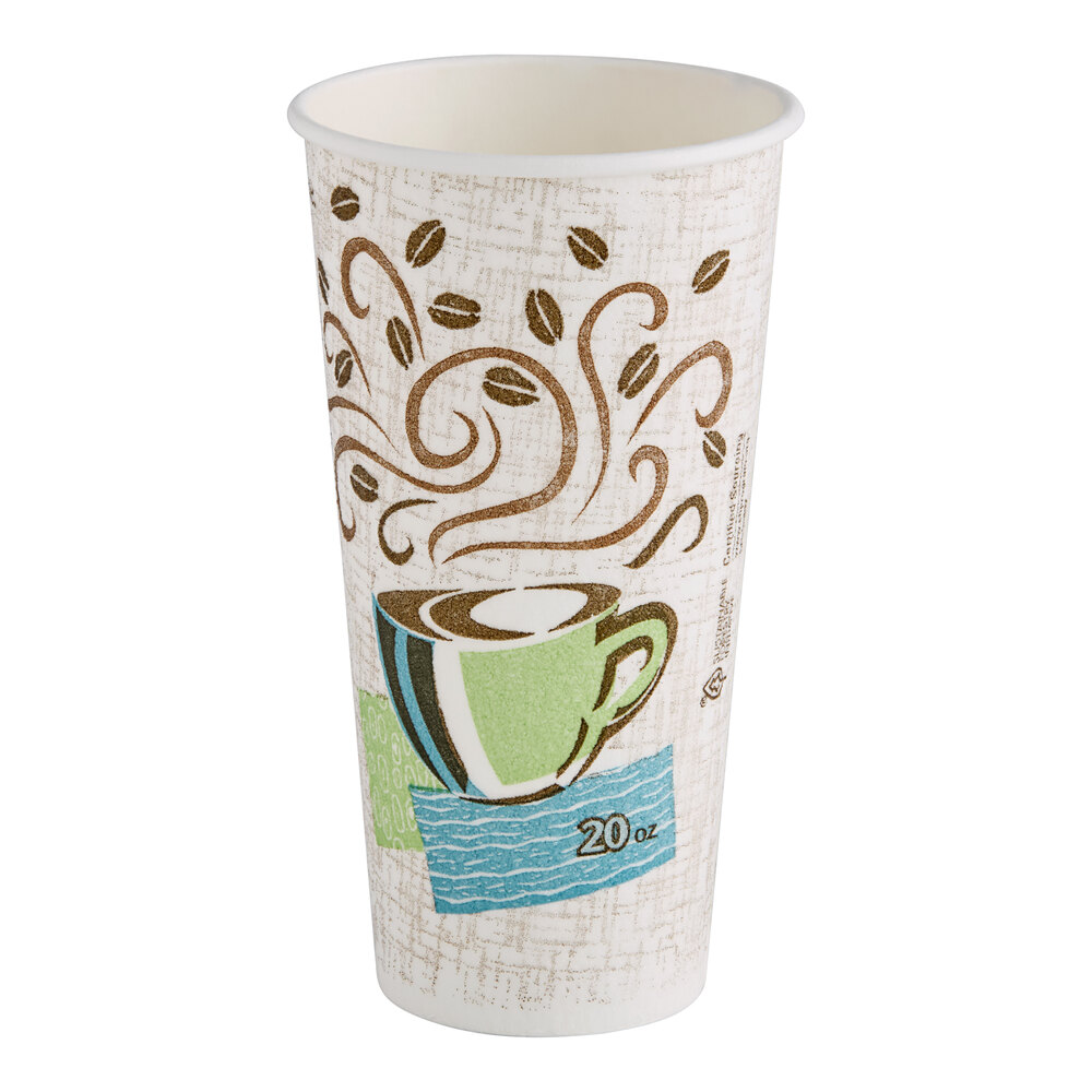 Dixie PerfecTouch 20 oz. Insulated Paper Hot Cup - 500/Case