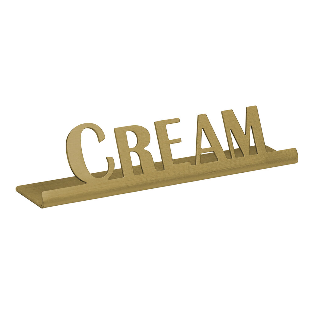 Service Ideas 4" x 1" x 1" Vintage Gold Stainless Steel "Cream ...