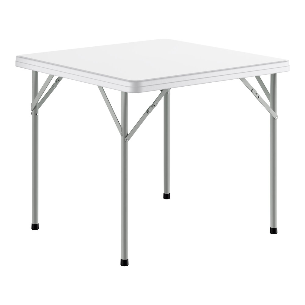 Lancaster Table & Seating 34" Square Granite White Heavy-Duty Blow ...