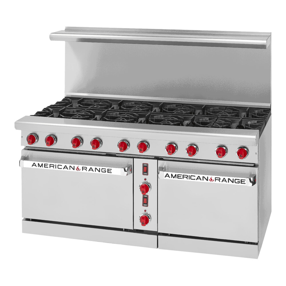 American Range Green Flame ARGF-10-126L 60" Natural Gas 10-Burner Range ...