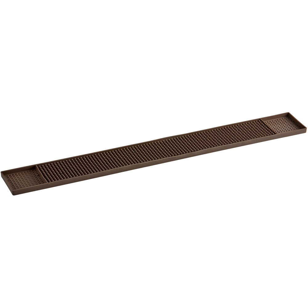 Choice 3 1/4" x 27" Brown Bar Mat - 4/Case