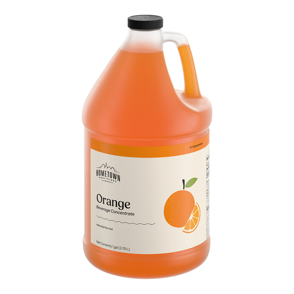 Hometown Provisions Orange Beverage / Soda 5:1 Concentrate 1 Gallon - 4 ...