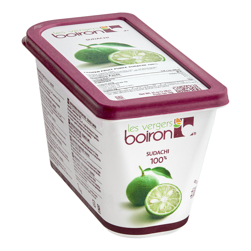 Les Vergers Boiron Sudachi 100% Fruit Puree 2.2 lb. - 3/Case