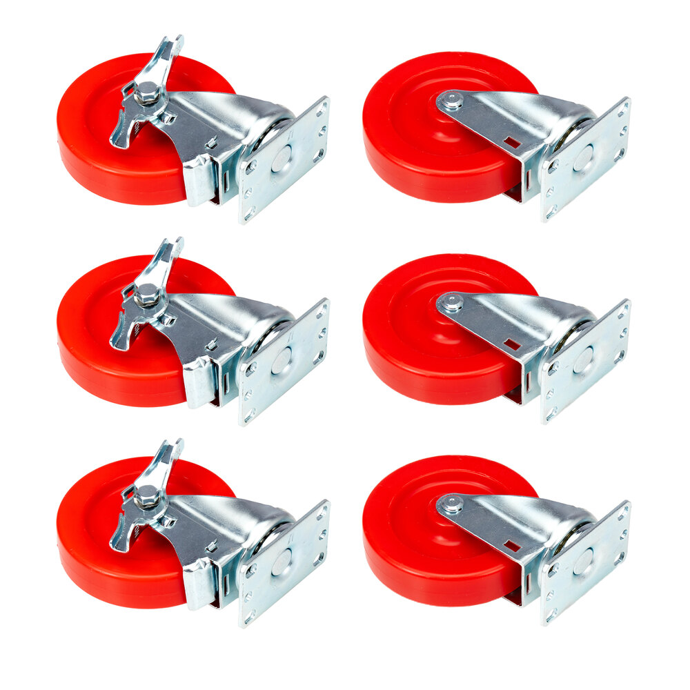 American Range A35118 5" Zinc Swivel Plate Caster Set for AR-12 LP and ...