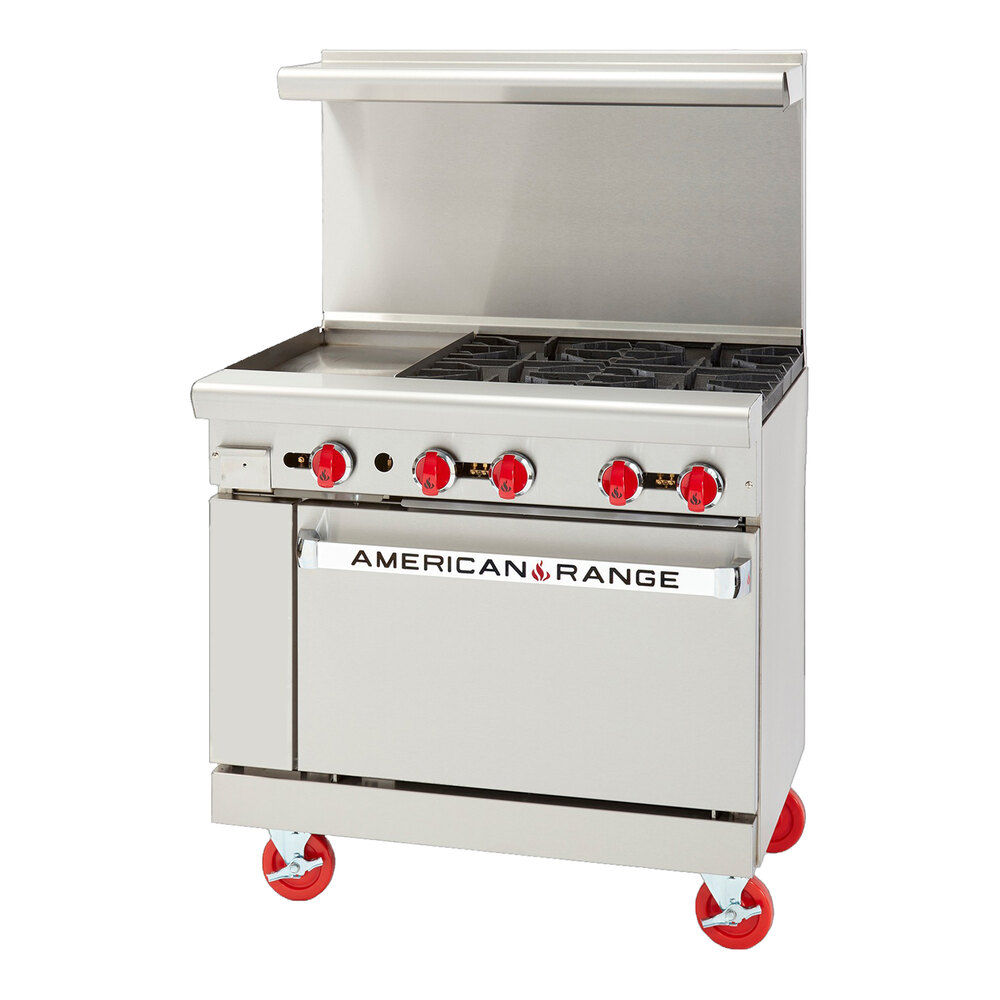 American Range AR-36G 36" Liquid Propane Range with 36" Griddle and ...