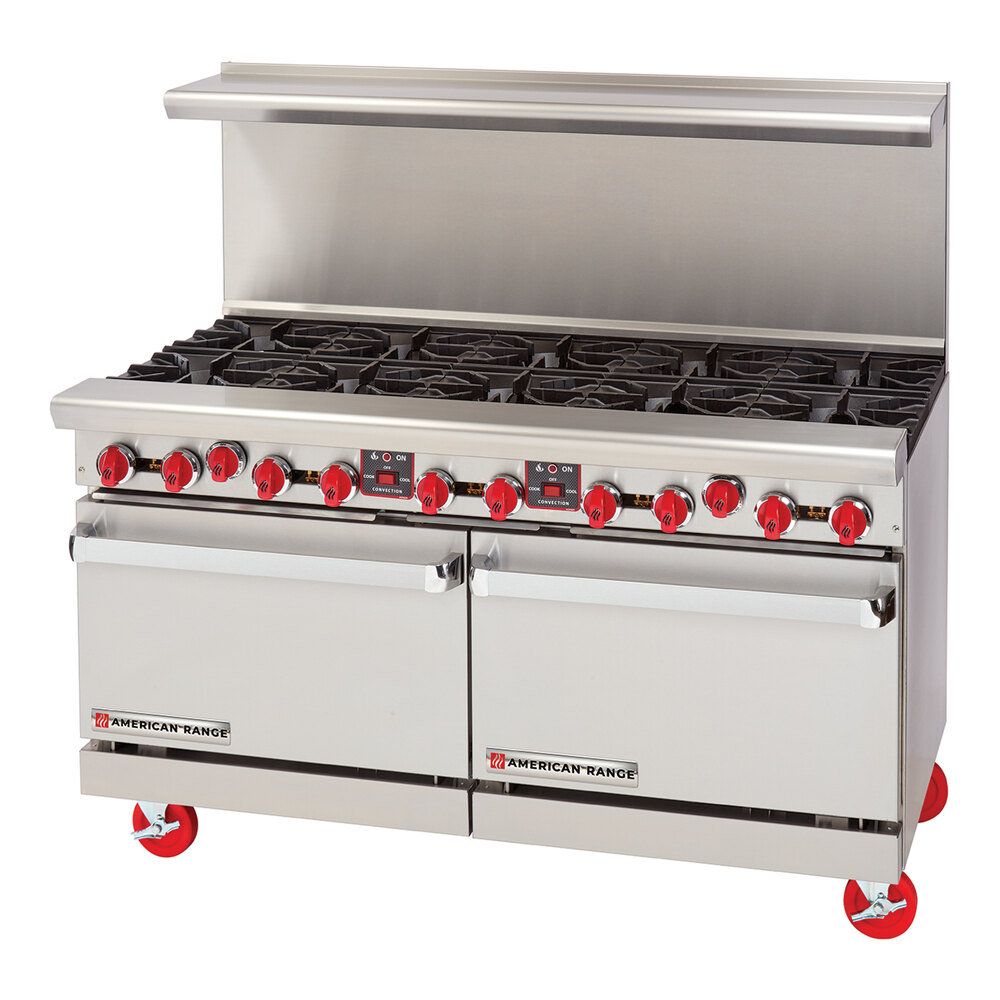 American Range AR-10-CC 60" Natural Gas 10-Burner Range with 2 ...
