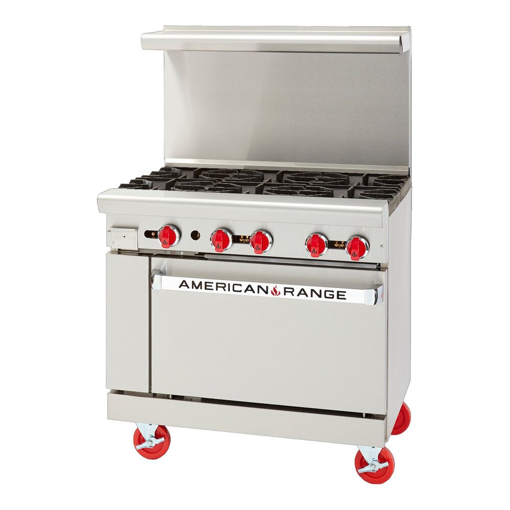 American Range AR-6 36" Liquid Propane 6-Burner Range with Standard ...