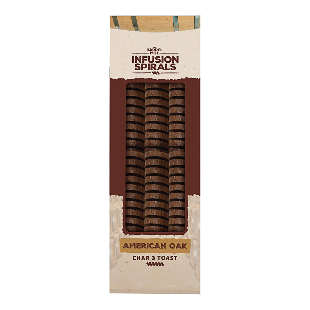 The Barrel Mill 9" American Oak Char 3 Toast Infusion Spiral - 6/Pack