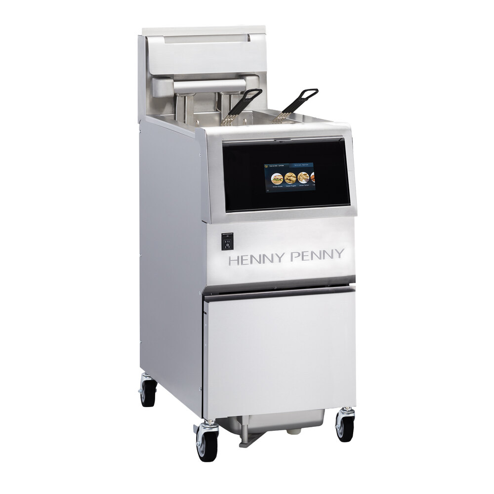 Henny Penny OFE511 F5 30 lb. 1-Well Electric Floor Fryer - 208V, 3 Phase