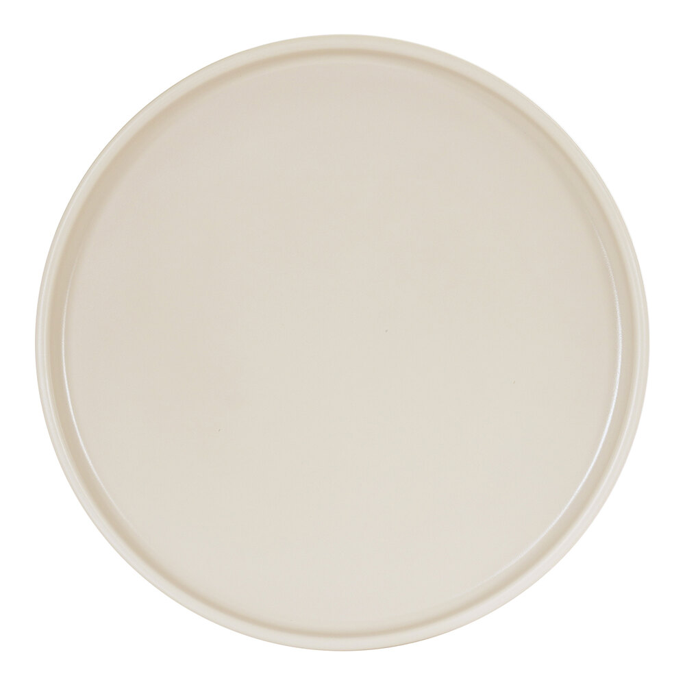 Cal-Mil Hudson 8 1/4" Ivory Low Rim Melamine Plate - 6/Case