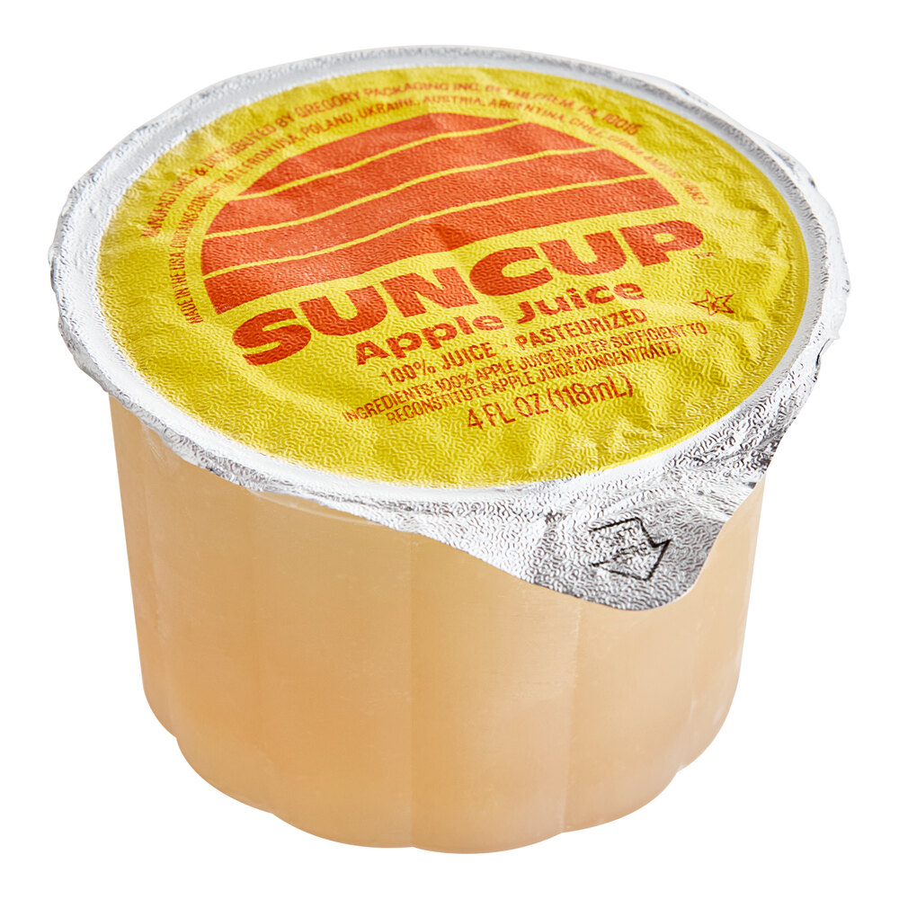 SunCup Apple Juice Cup 4 oz. - 72/Case