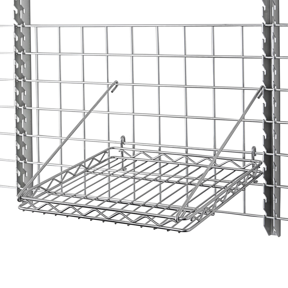 Metro PBA-MS SmartWall G3 Chrome Square Grid Shelf - 16 3/4" x 16 3/4"