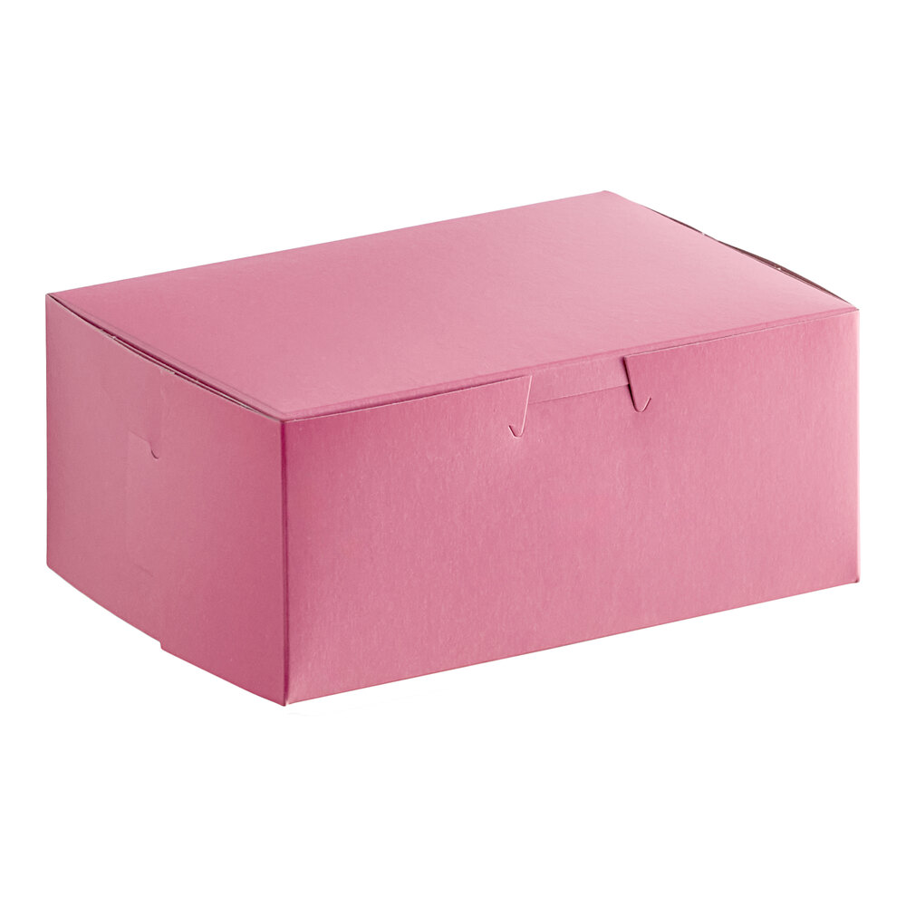 Baker's Lane 7" x 5" x 3" Pink Bakery Box - 250/Case