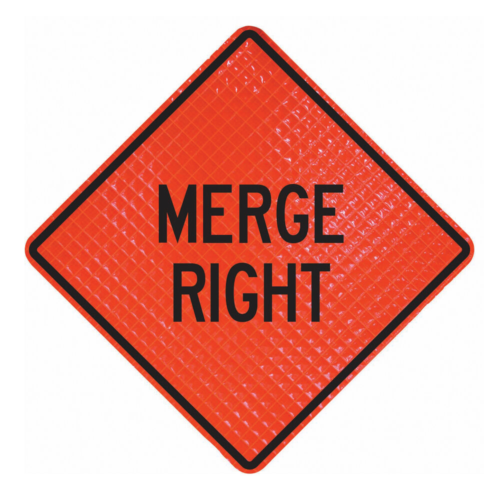 Cortina QuadraFlex 48" x 48" Superbright Reflective "Merge Right" Roll ...