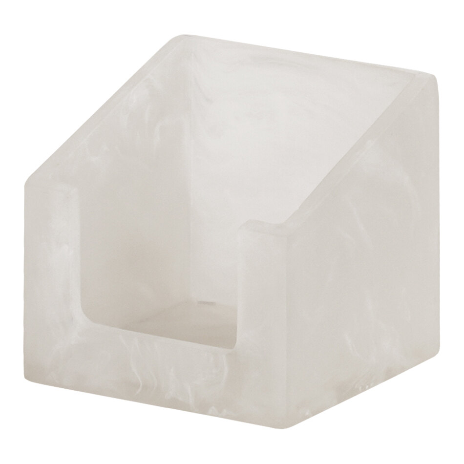 Cal-Mil 6 1/4" x 6 1/4" x 5 1/2" White Cloud Square Resin Beverage ...