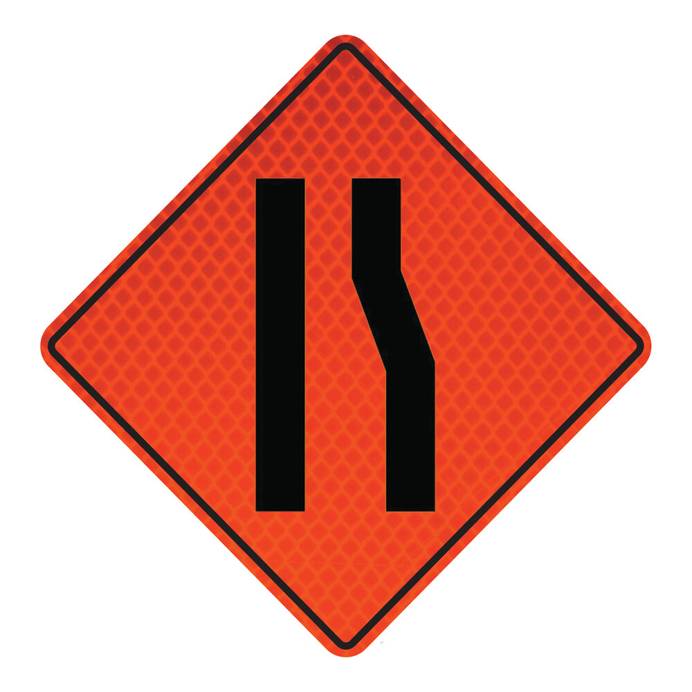 Cortina QuadraFlex 48" x 48" Diamond-Grade Roll-Up Sign with Merge Left ...