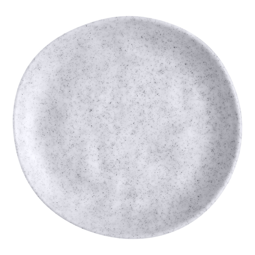 Acopa Cavern 7 3/4" Light Gray Melamine Plate - 24/Case