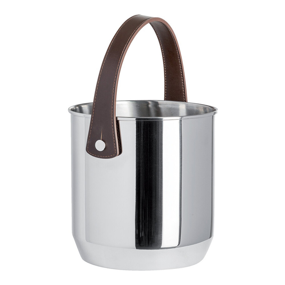 Abert 5 Qt. Stainless Steel Wine / Champagne Bucket with Faux Leather ...