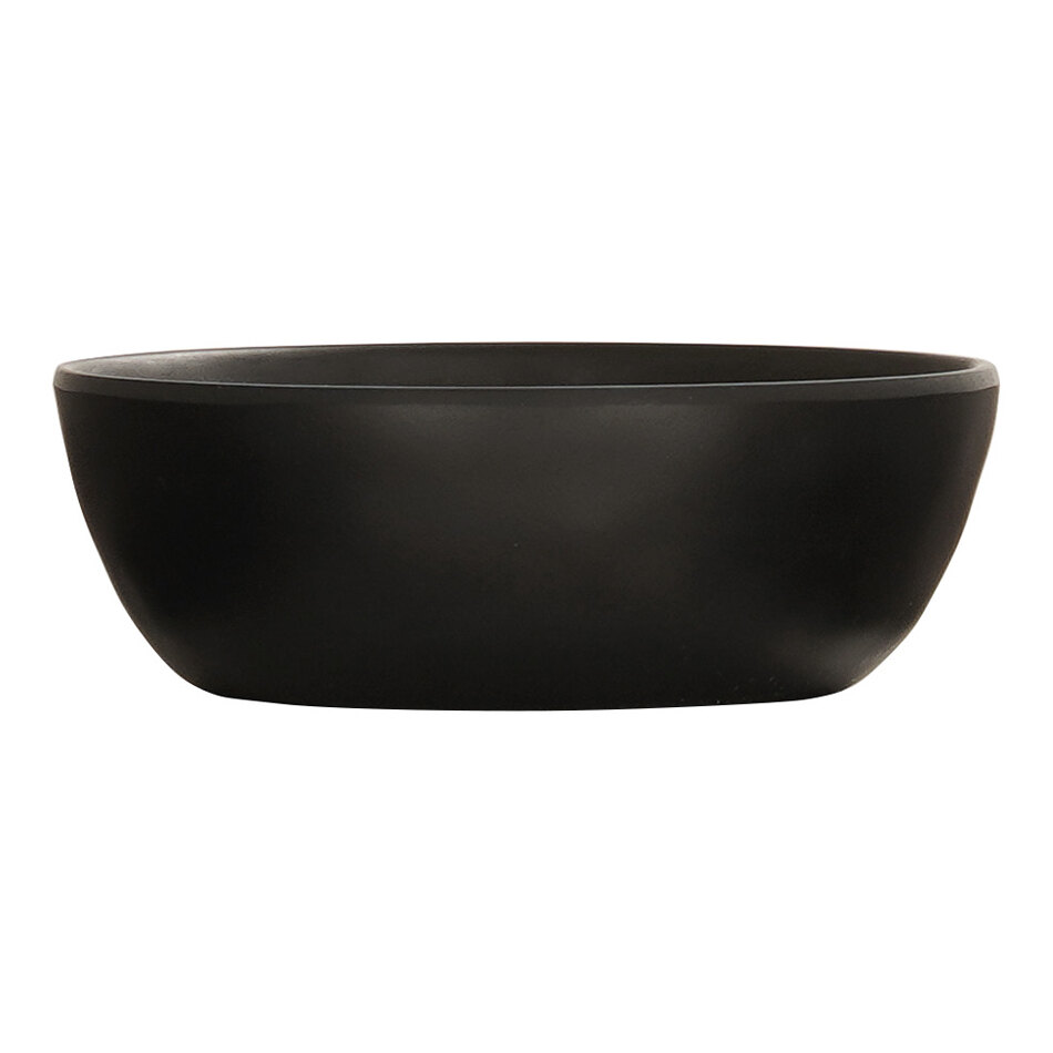 Cal-Mil Carmel 12 oz. Matte Black Melamine Soup Bowl - 6/Case