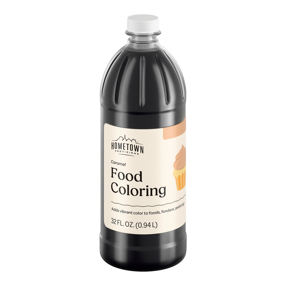 Hometown Provisions Caramel Food Coloring 32 fl. oz. - 12/Case