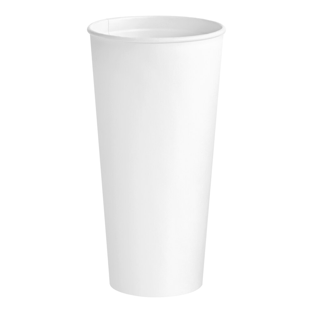 Dart ThermoGuard 24 oz. Double Wall Insulated White Paper Hot Cup - 600 ...