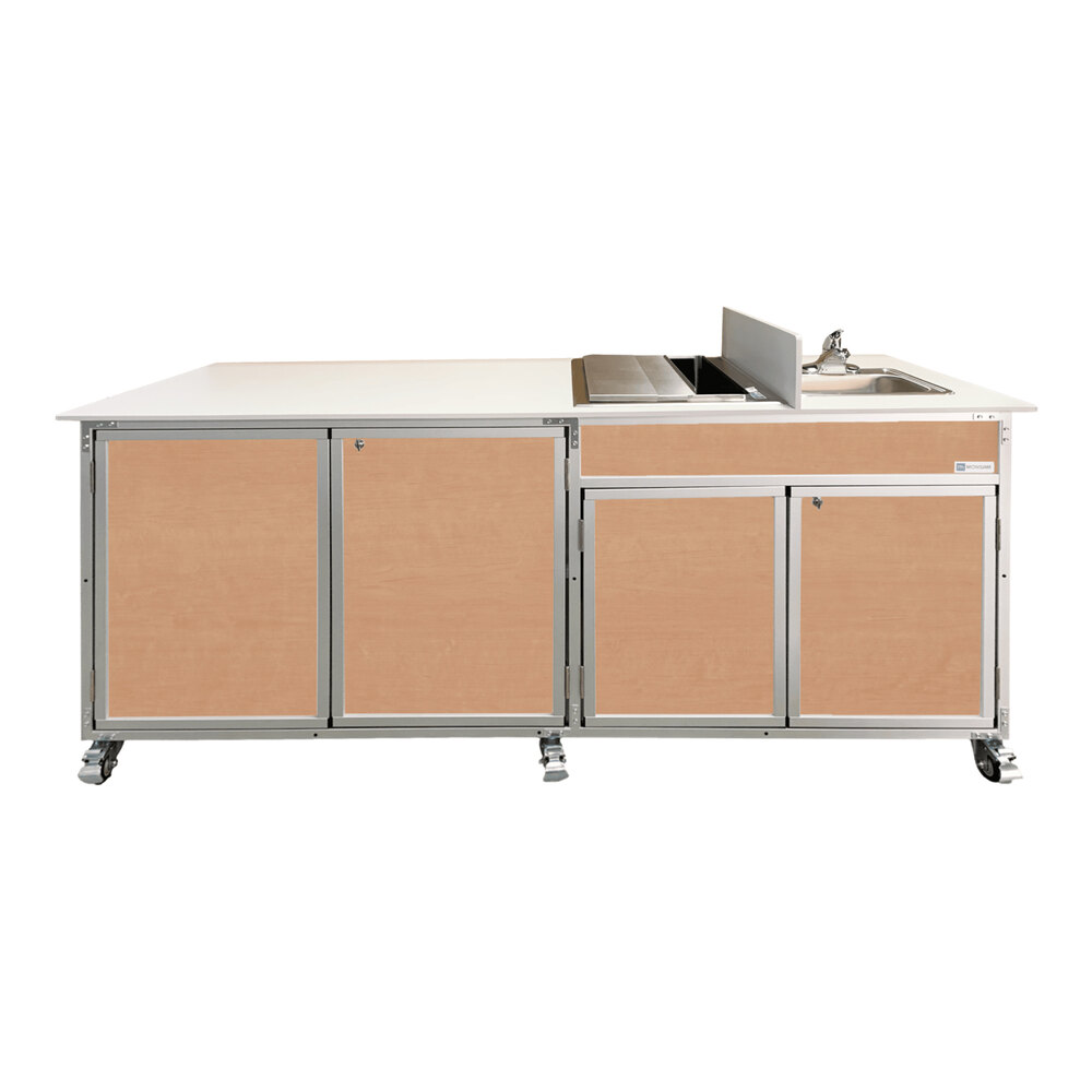 Monsam NS-FSC-003-MAPLE Maple Single Basin Portable Self-Contained Sink ...