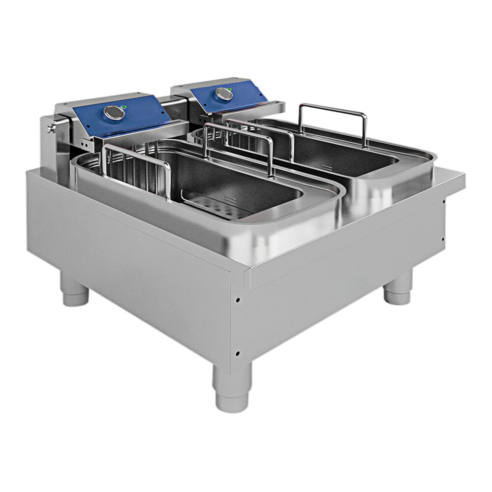 Pegasus FRHC-30E 30 lb. Dual-Tank Heavy-Duty Electric Countertop Fryer ...