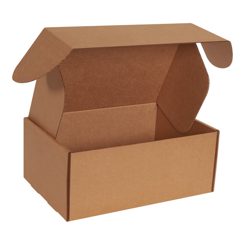 Lavex 16" x 12" x 6" Kraft Deluxe Corrugated Mailer with Front Locking ...