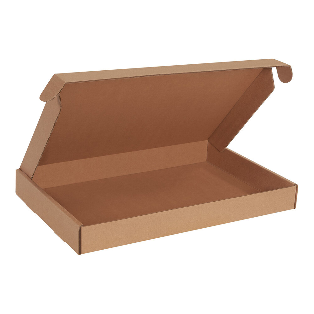 Lavex 17 1/8" x 11 1/8" x 2" Kraft Deluxe Corrugated Mailer with Front ...