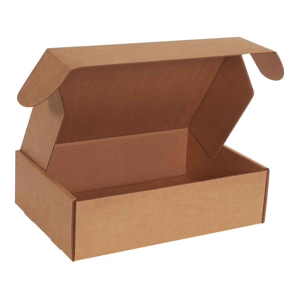 Lavex 18" x 12" x 6" Kraft Deluxe Corrugated Mailer with Front Locking ...