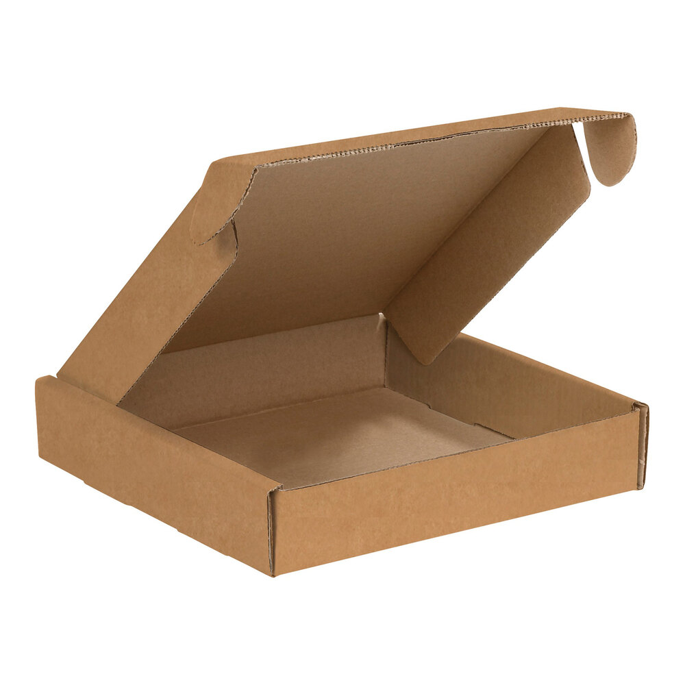 Lavex 10" x 10" x 3" Kraft Deluxe Corrugated Mailer with Front Locking ...